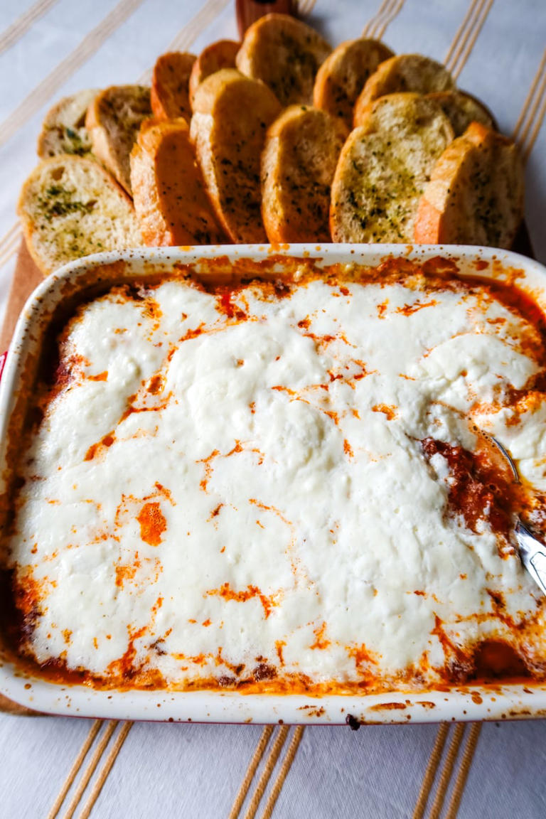 Boursin Bolognese Bake with Burrata & Crispy Croutons