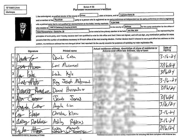 Former Arizona lawmaker accused of forging signatures in re-election ...