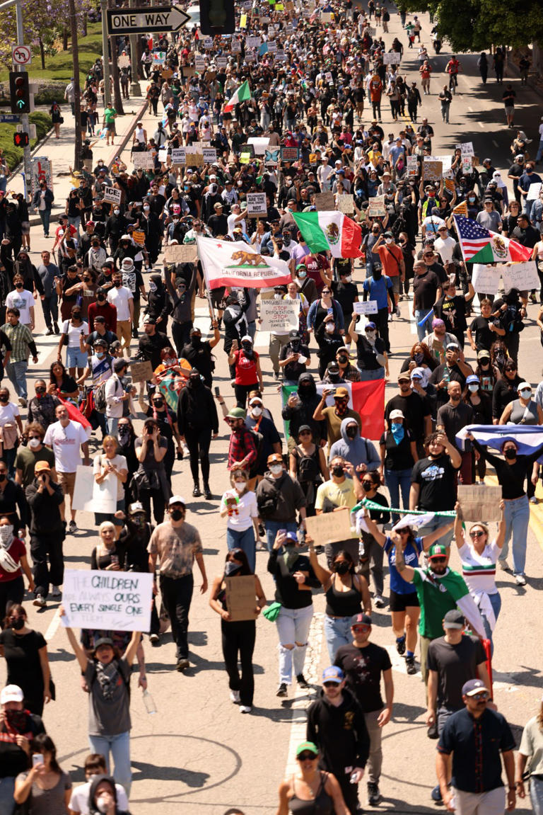Anti-ICE protests spread across country as unrest in LA continues into ...