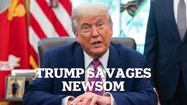 Trump's brutal four-word response to Newsom as LA riots turn deadly