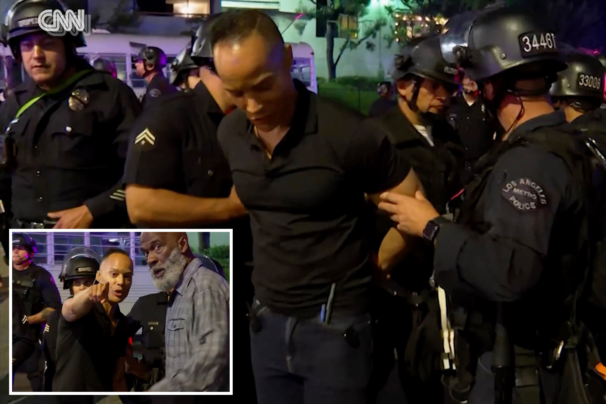 CNN reporter ‘detained’ by LA police on live TV while covering anti-ICE ...