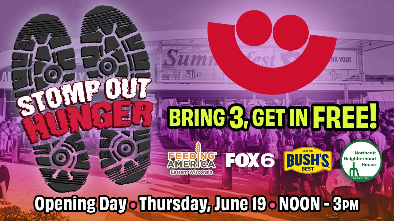 Stomp Out Hunger in SE Wisconsin: Bring 3, get into Summerfest FREE