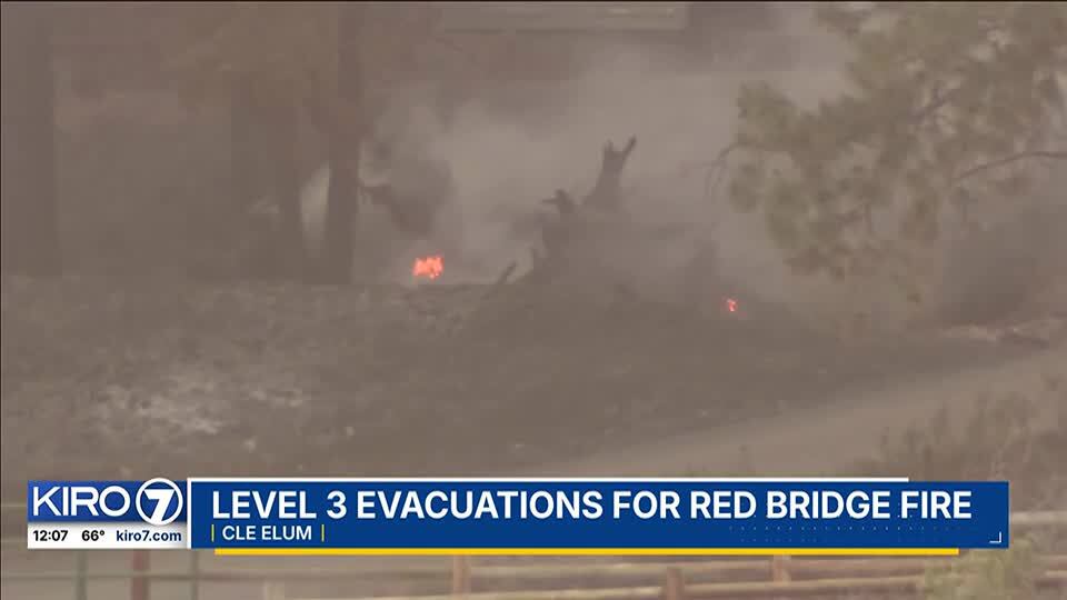 Wildfire near Cle Elum burns 44 acres, damages 2 homes, officials say