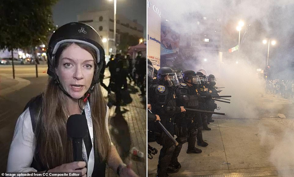 Another Aussie reporter in the firing line of cops during LA riots