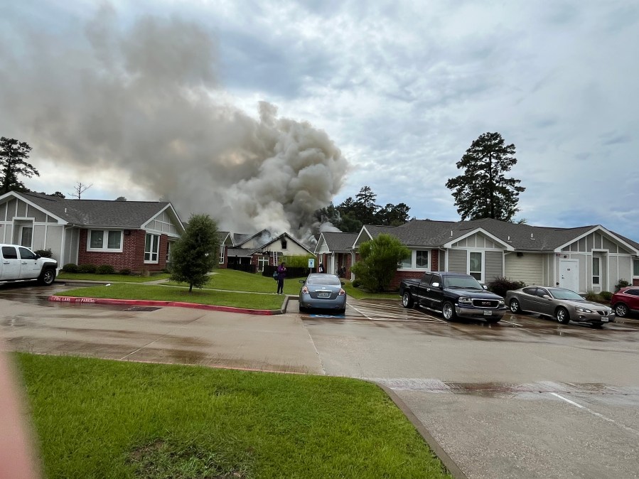Lufkin firefighters battling house fire on Ted Trout Drive
