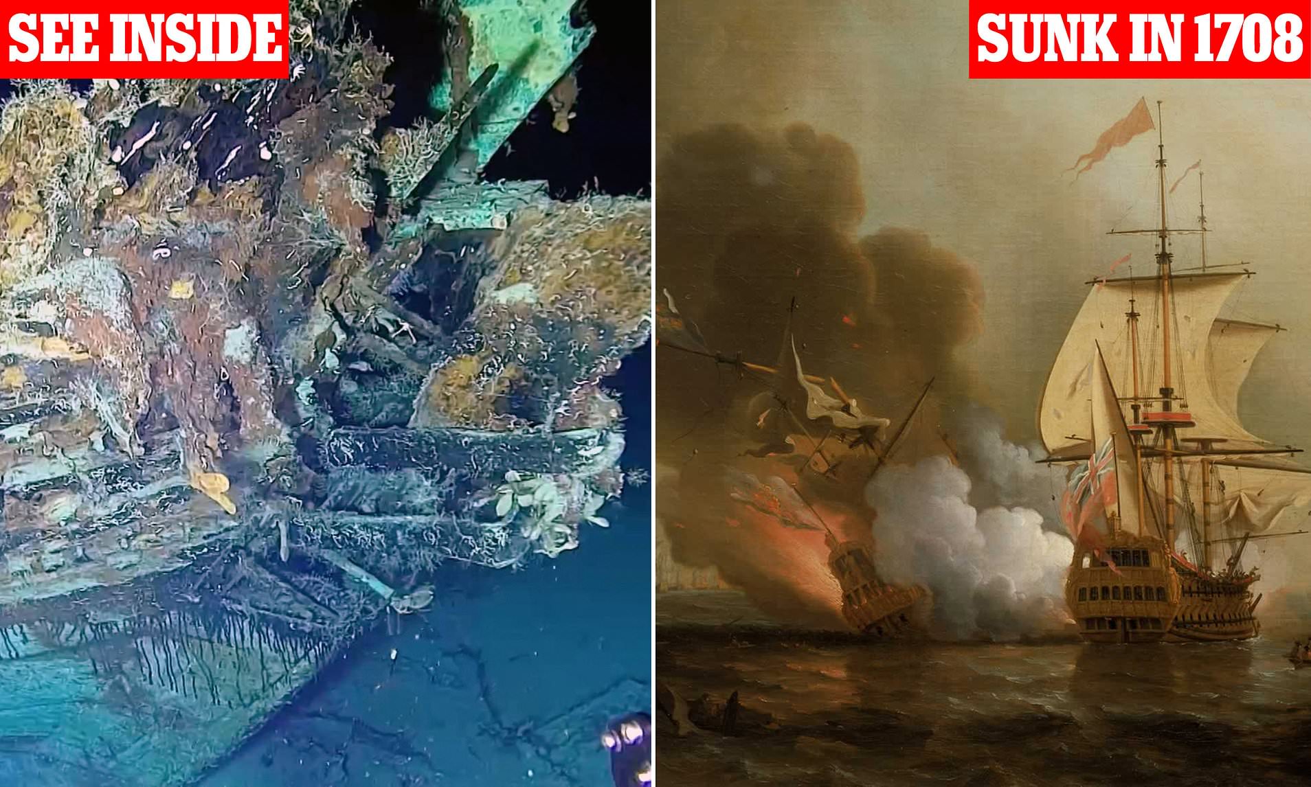 Treasures of 300-year-old shipwreck finally FOUND as stunning photos ...