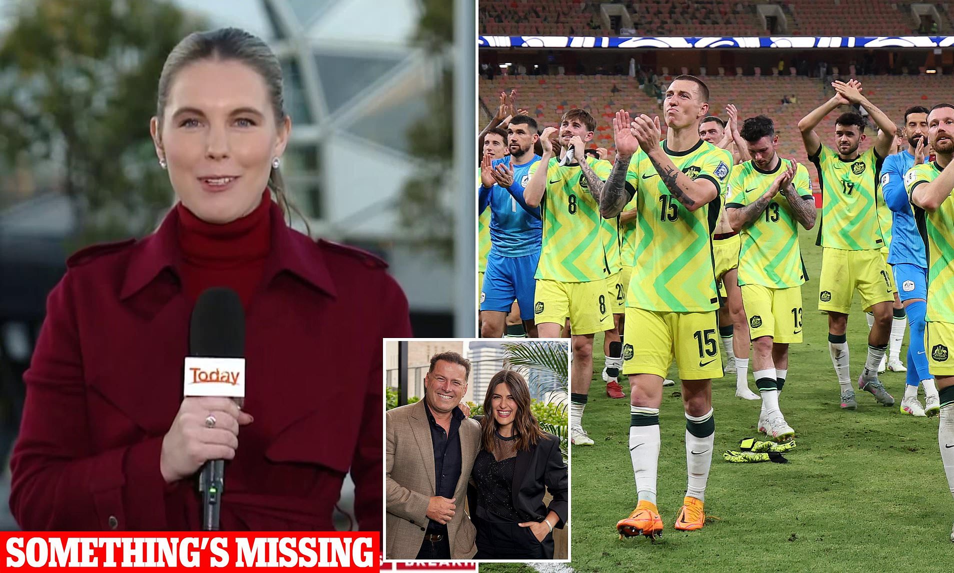 Today's Karl Stefanovic and Sara Abo claim there's a BIG problem with the Socceroos' World Cup win