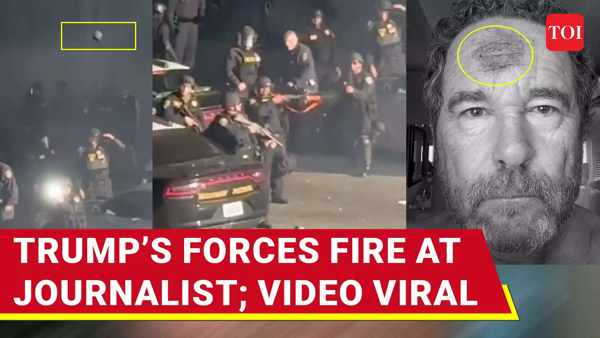 On Cam: Journalist HIT On Head As US Forces Fire Rubber Bullet During ...