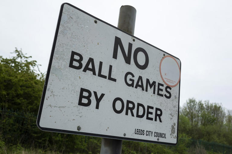 Government urged to ban ‘no ball games’ signs to cut kids’ screen time