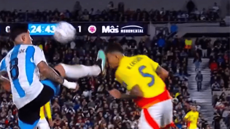 Horrifying! Enzo Fernandez Shown Red Card For Kicking Colombia ...