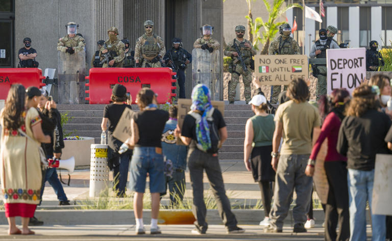 Marines in LA as ICE protests spread to more U.S. cities: In photos