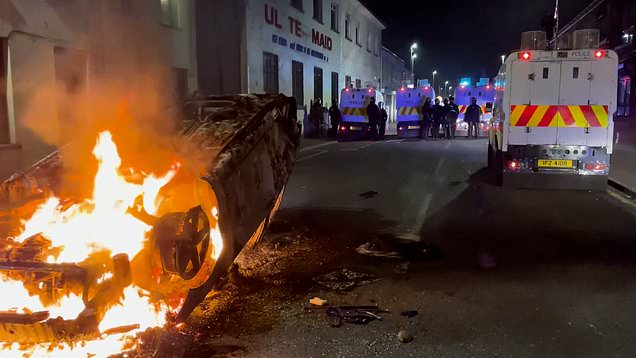 Homes and cars set alight in Ballymena