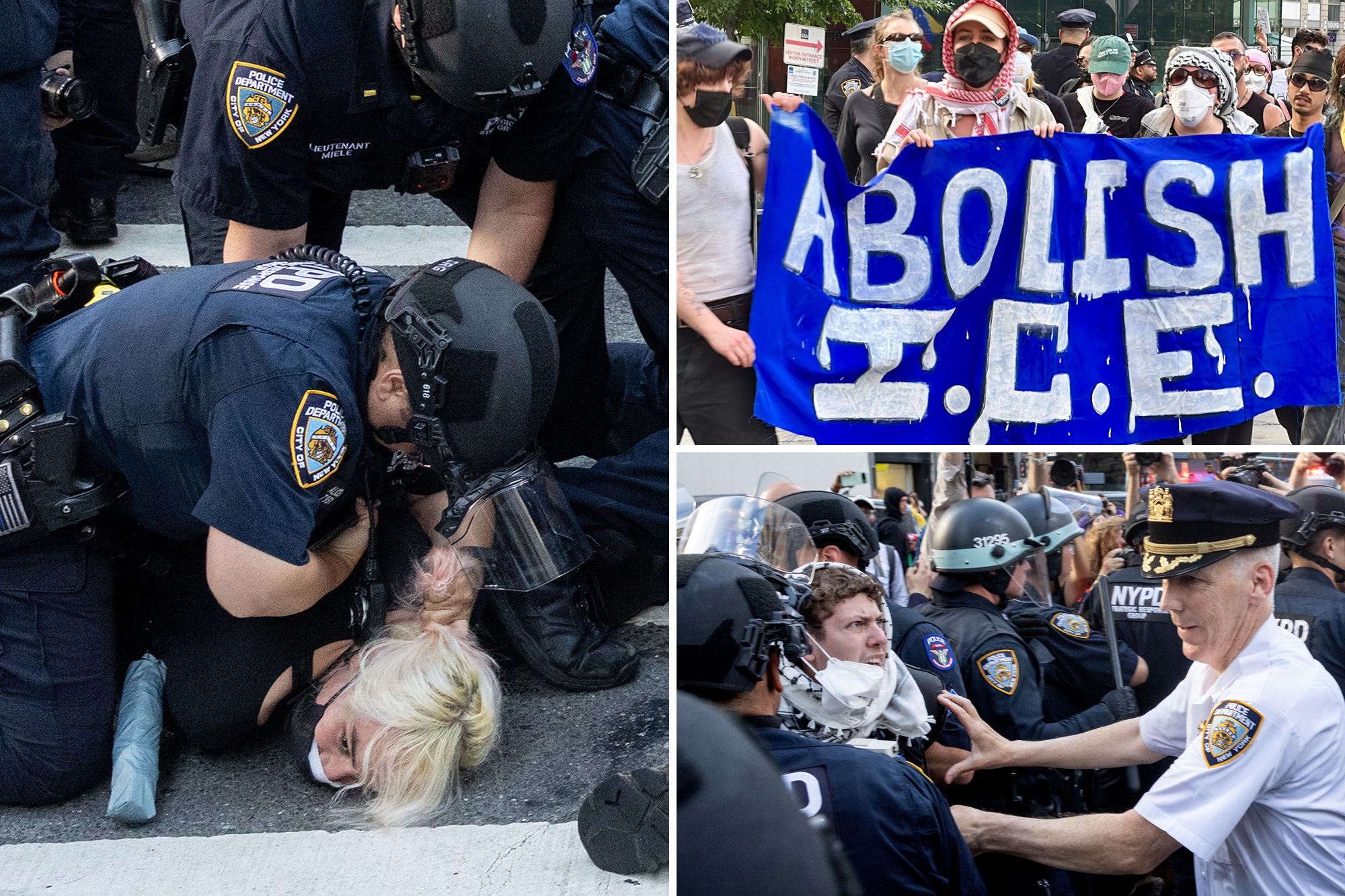 At least 65 arrested during chaotic NYC anti-ICE protest as thousands ...