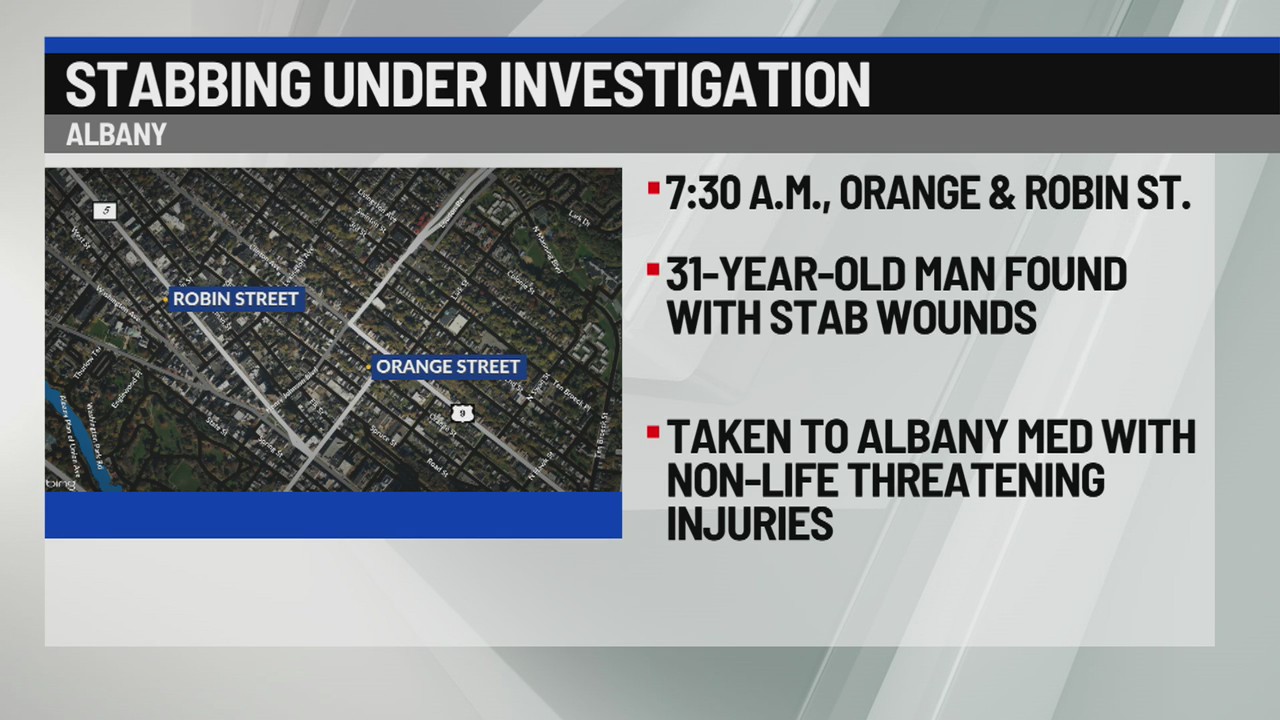Albany PD investigates stabbing near Orange, Robin Streets