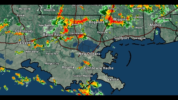 Live storm radar: Track rain rolling through Louisiana