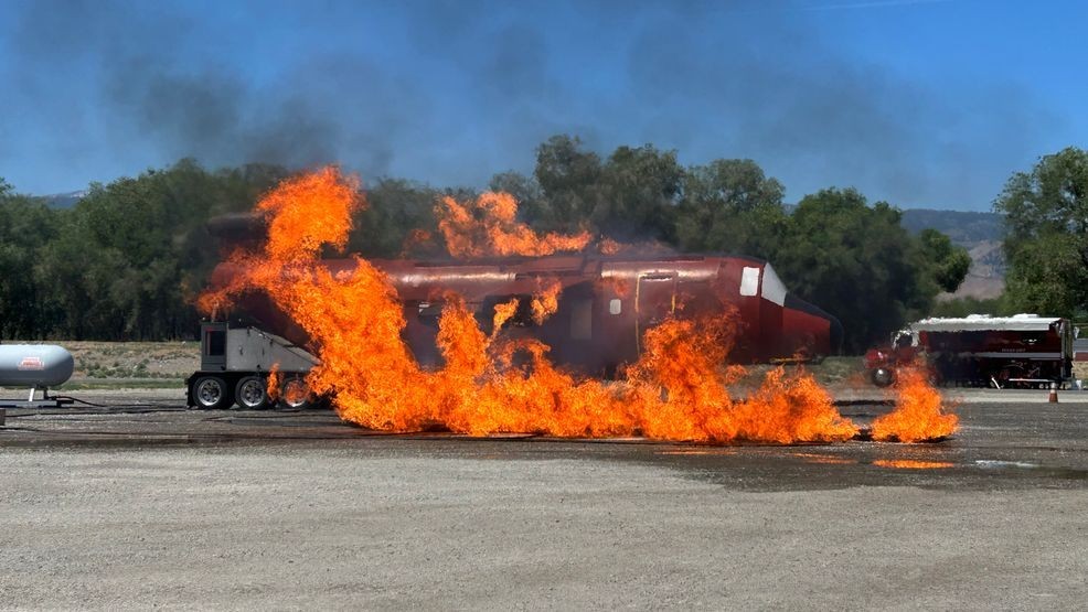 Reno Fire Department holds training session for airplane fires