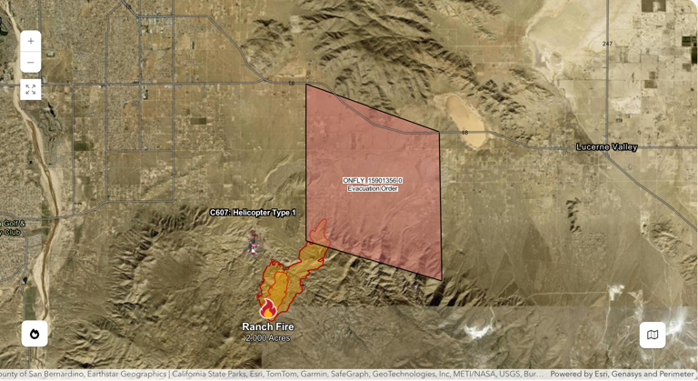 Apple Valley Fire Map: See Ranch Fire Perimeter, Evacuation Areas