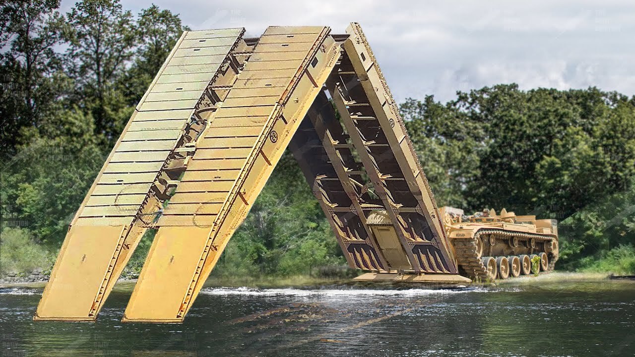 Massive US Transformer Tank Builds Giant Bridge in Few Seconds
