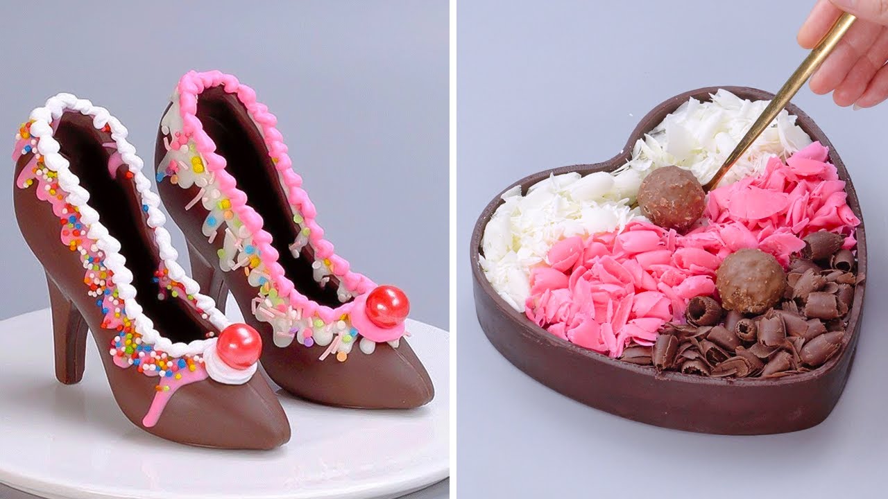 👠 Satisfying Chocolate Heels & Heart Dessert Box 🍫 | DIY Stylish Edible Art