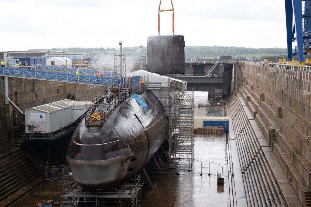 Incredible scenes as British nuclear sub is dismantled for the first time