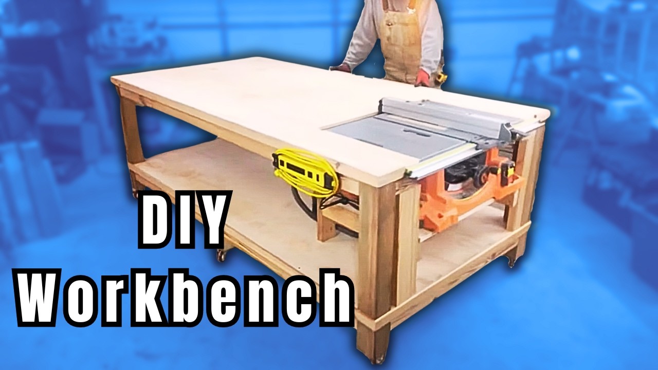 DIY Movable Workbench with Built-In Table Saw!