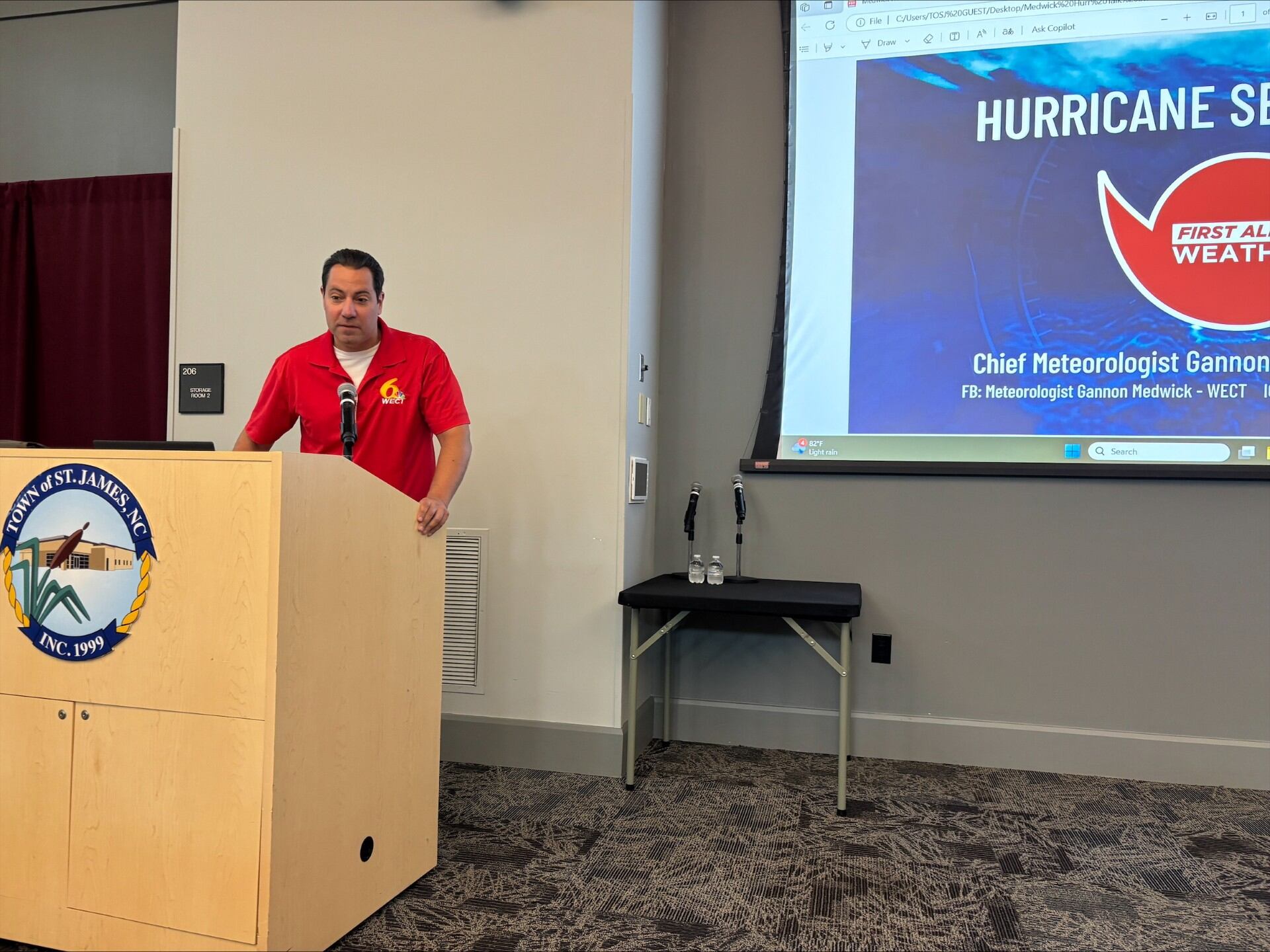 PHOTOS: WECT’s Chief Meteorologist Gannon Medwick joins officials at St ...