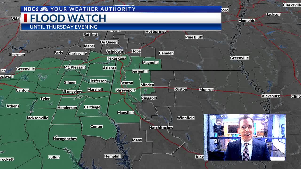 Flood Watch in effect as a stormy weather pattern returns
