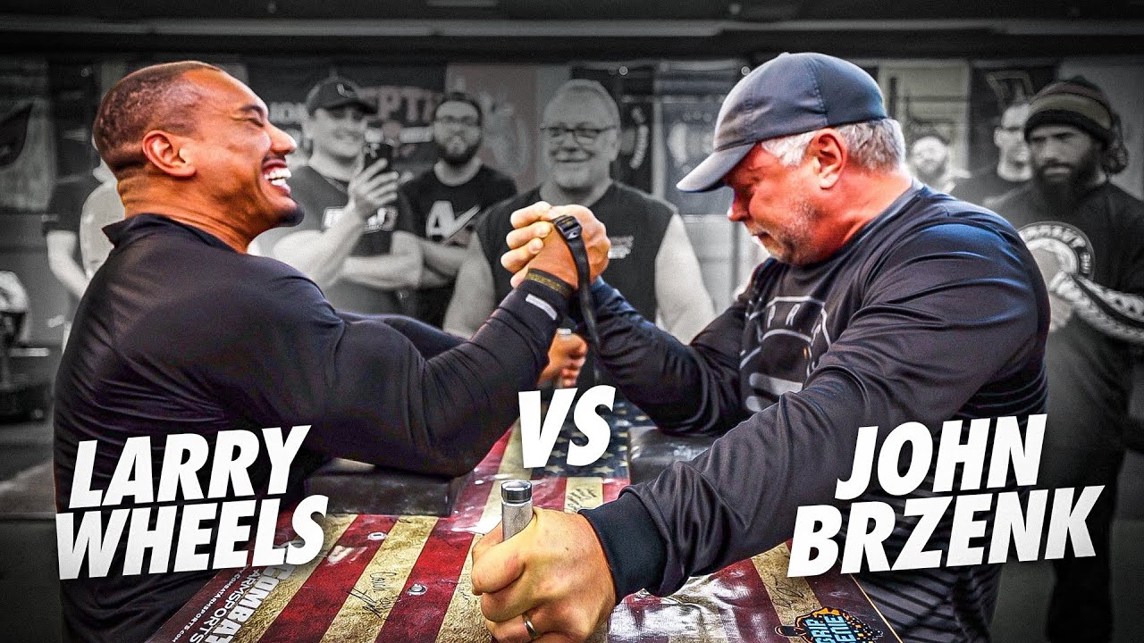 Larry Wheels takes on arm wrestling icon John Brzenk