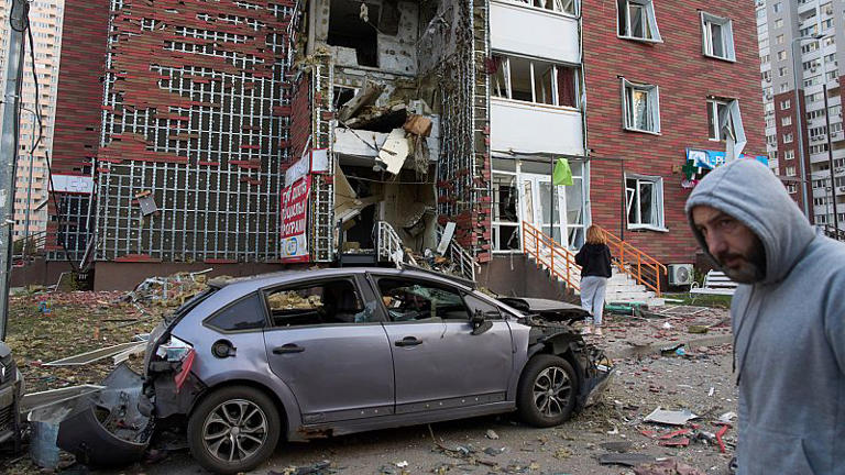 Aftermath of Russian drone and missile assault on Kyiv and Odesa