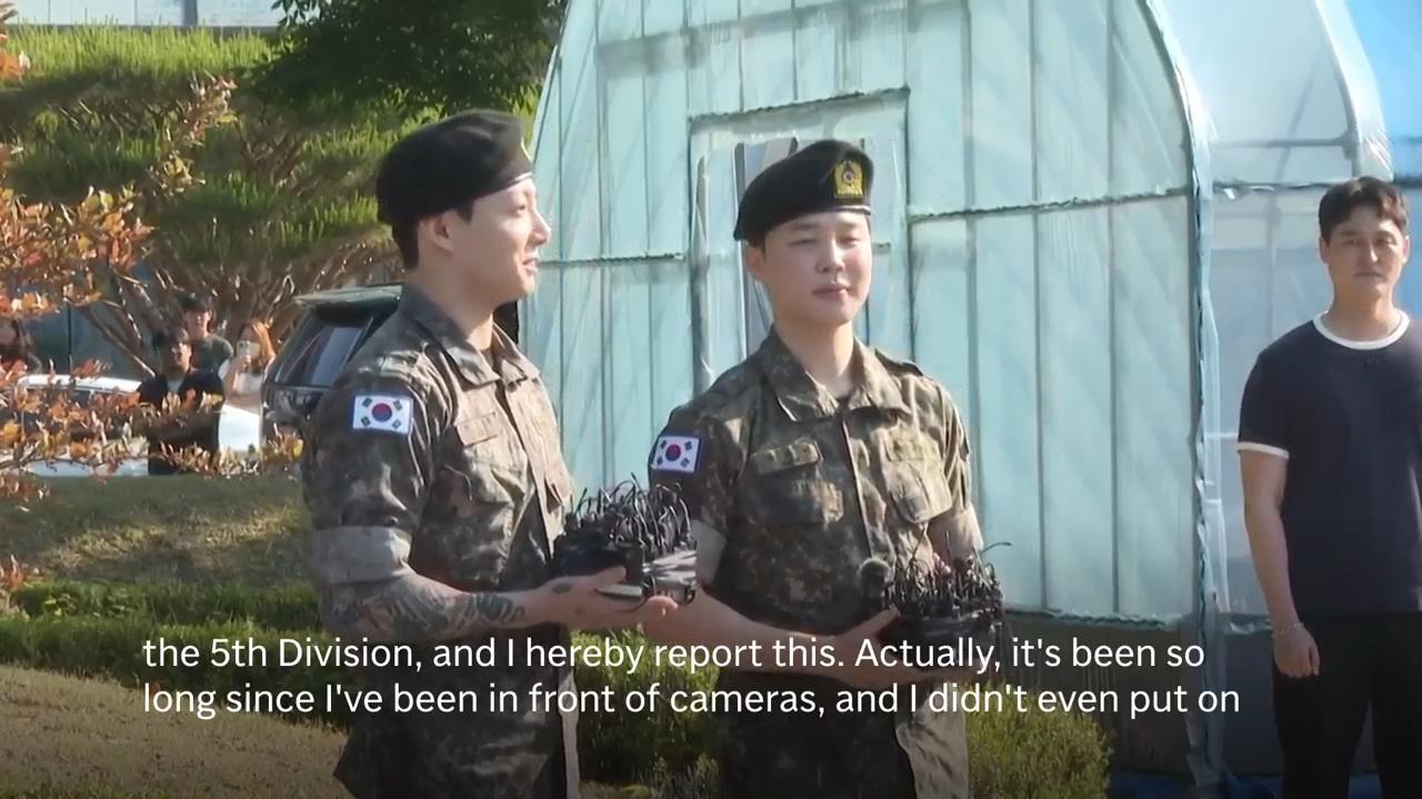 K-pop stars of BTS address fans after discharge from military service