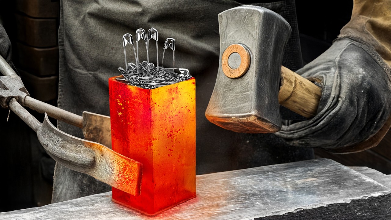 Extreme Forging: Turning Paper Clips into a Large, Razor-Sharp Knife