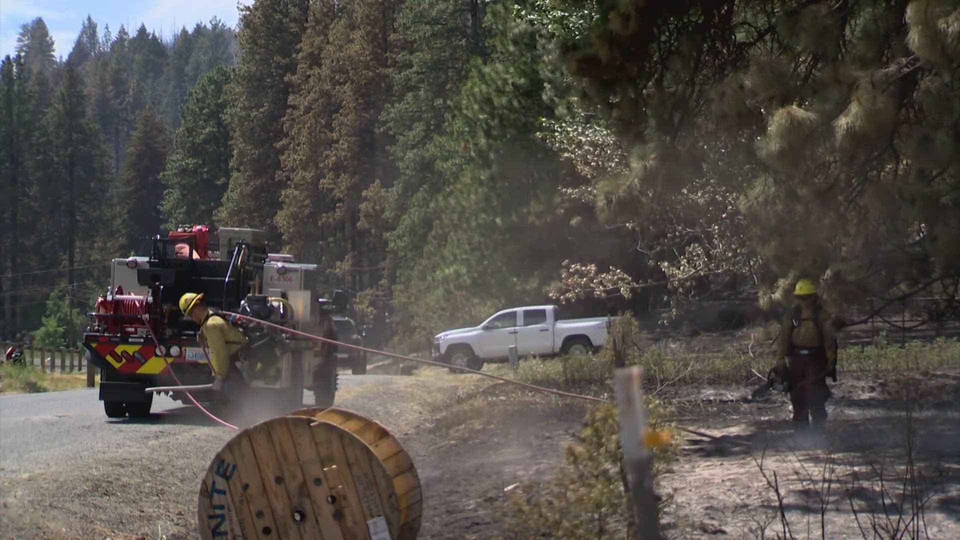 Red Bridge Road Fire still burning near Cle Elum