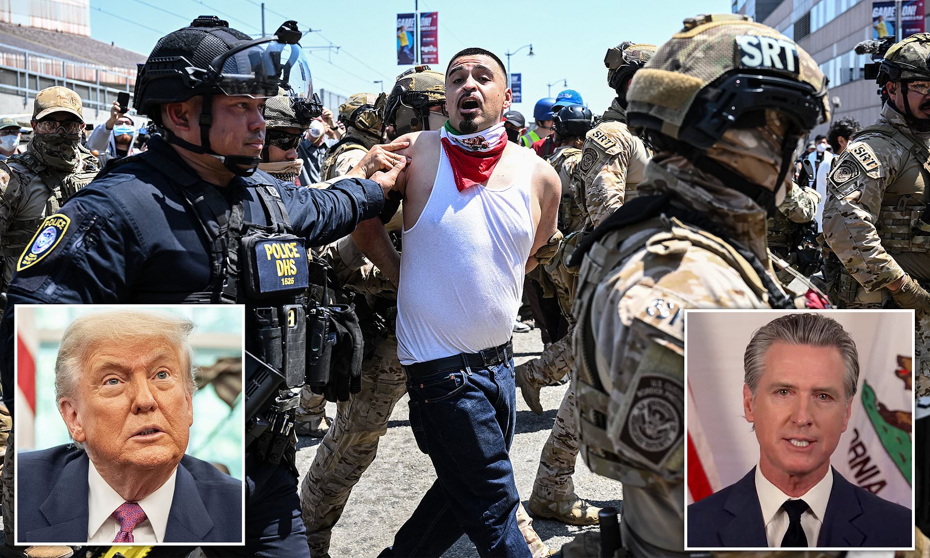 LA riots live: Trump unleashes on 'incompetent' Newsom after video ...