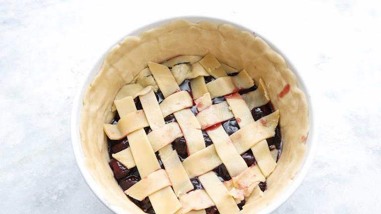 Almost like a layered cherry pie - fresh cherry dump cobbler