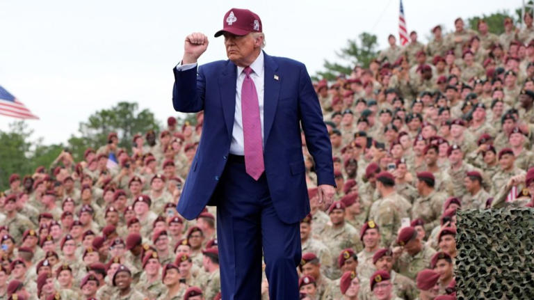 Fort Bragg soldiers boo Gavin Newsom, Joe Biden, press during Donald Trump’s speech