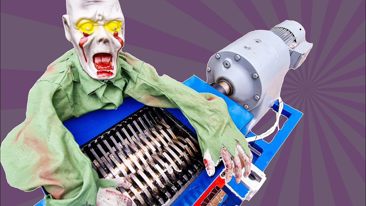 Zombie vs Shredder! Will the Zombie Survive?