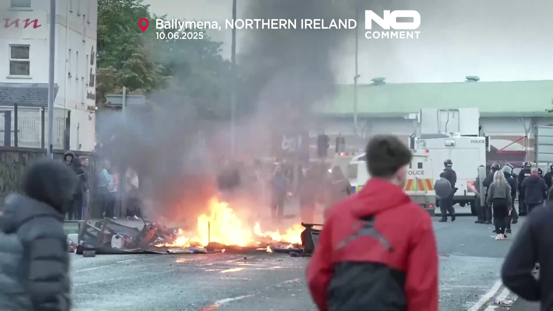 Homes and vehicles torched in Ballymena during anti-immigrant unrest