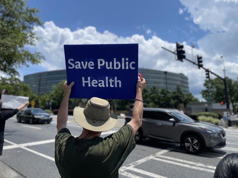 Protesters take to CDC’s Ga. office over abrupt firing of vaccine committee