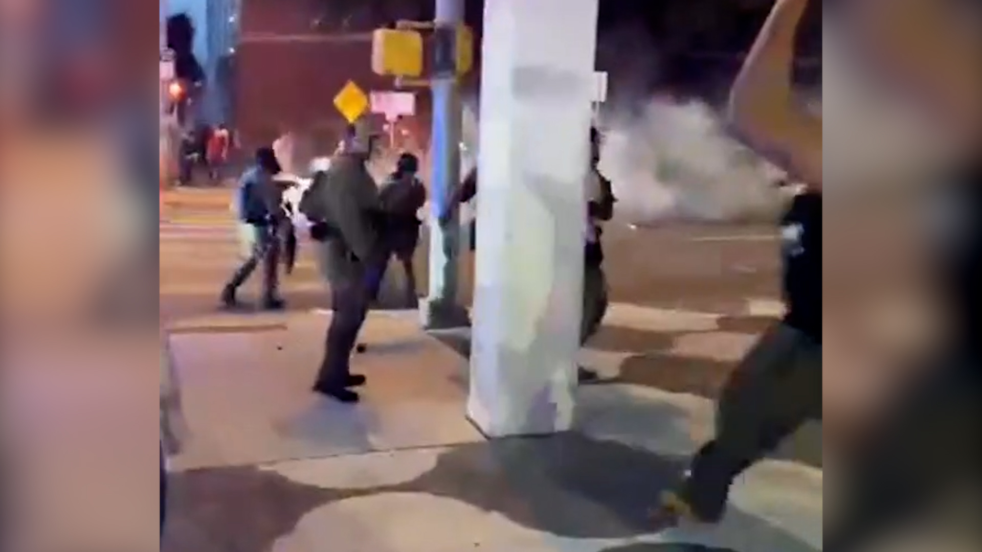 Scuffle with police during anti-ICE protest in Austin, Texas