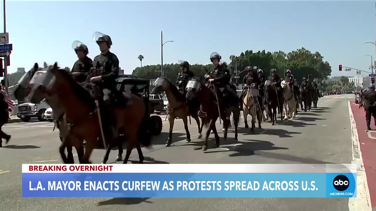 LA mayor imposes curfew downtown amid immigration protests