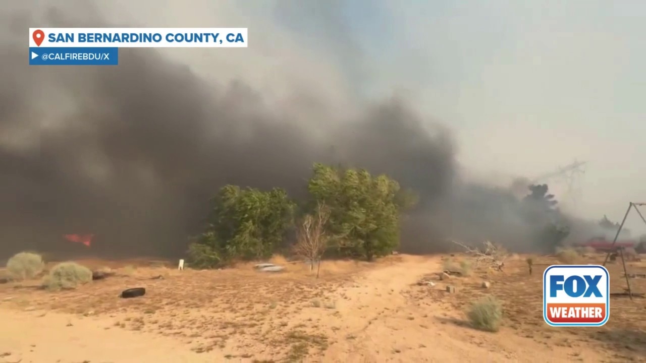 Watch: Ranch Fire burns in San Bernardino County, California