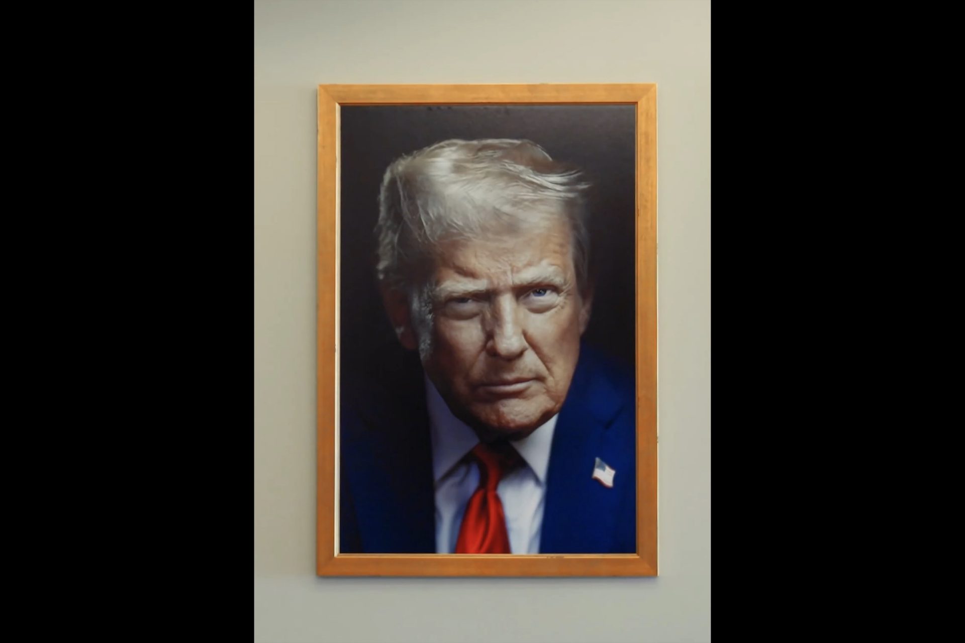 Trump's latest official portrait: a stark symbol of his new tenure