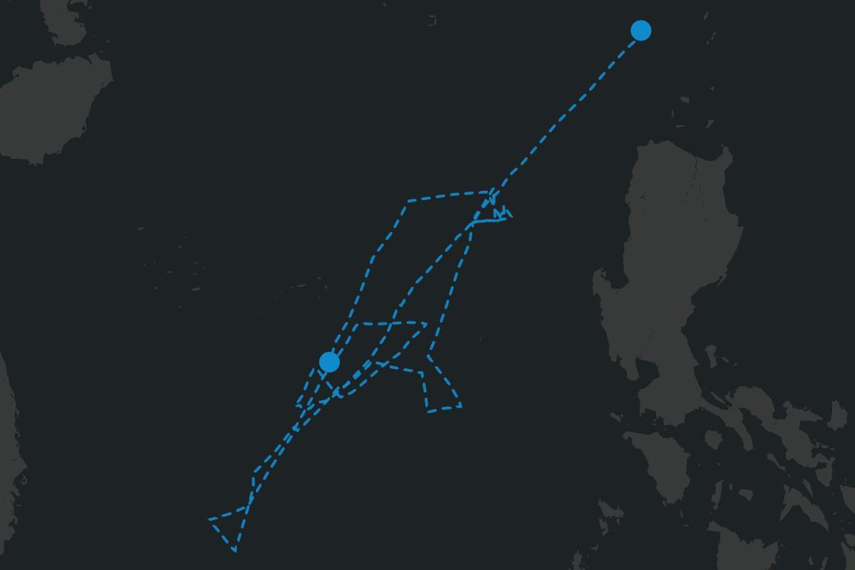 Map shows US "special mission" ship in waters near China