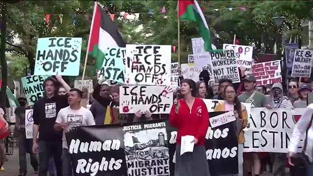 Burlington rallygoers express solidarity with LA protesters