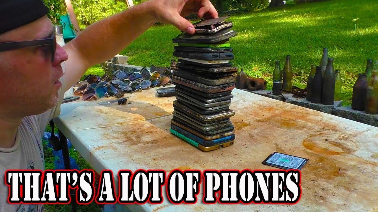 So Many Phones, Other Treasures Found River Scuba Diving!