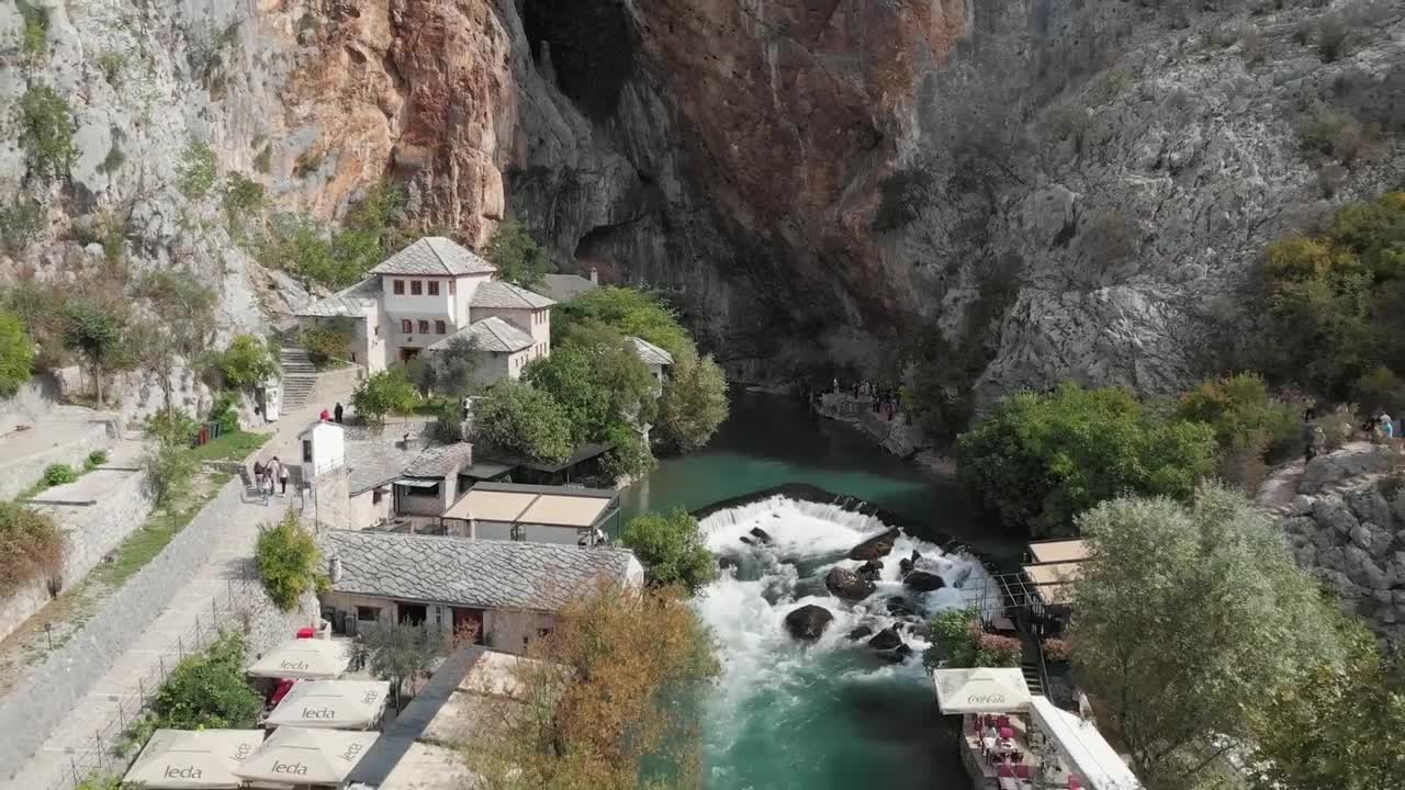 Blagaj Aerial Tour: Ottoman Architecture Meets Natural Splendor