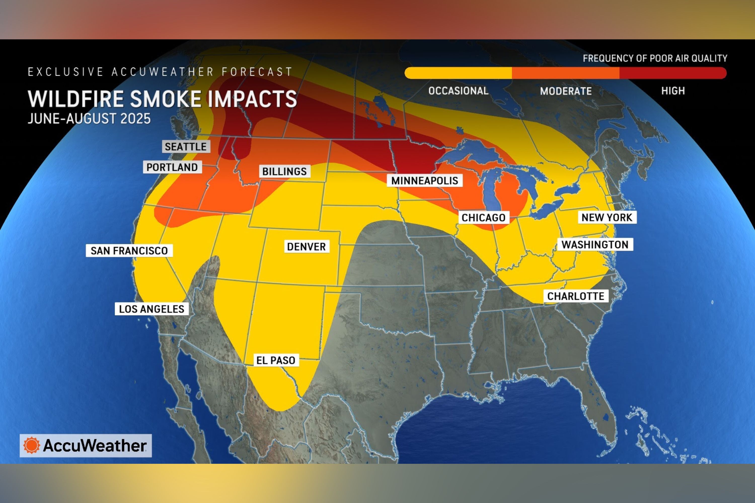 Map shows where smoke could obscure sky this summer