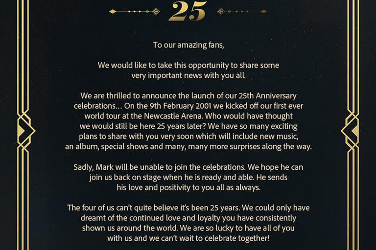 Westlife tipped for Slane after announcing 25th birthday concert tour dates