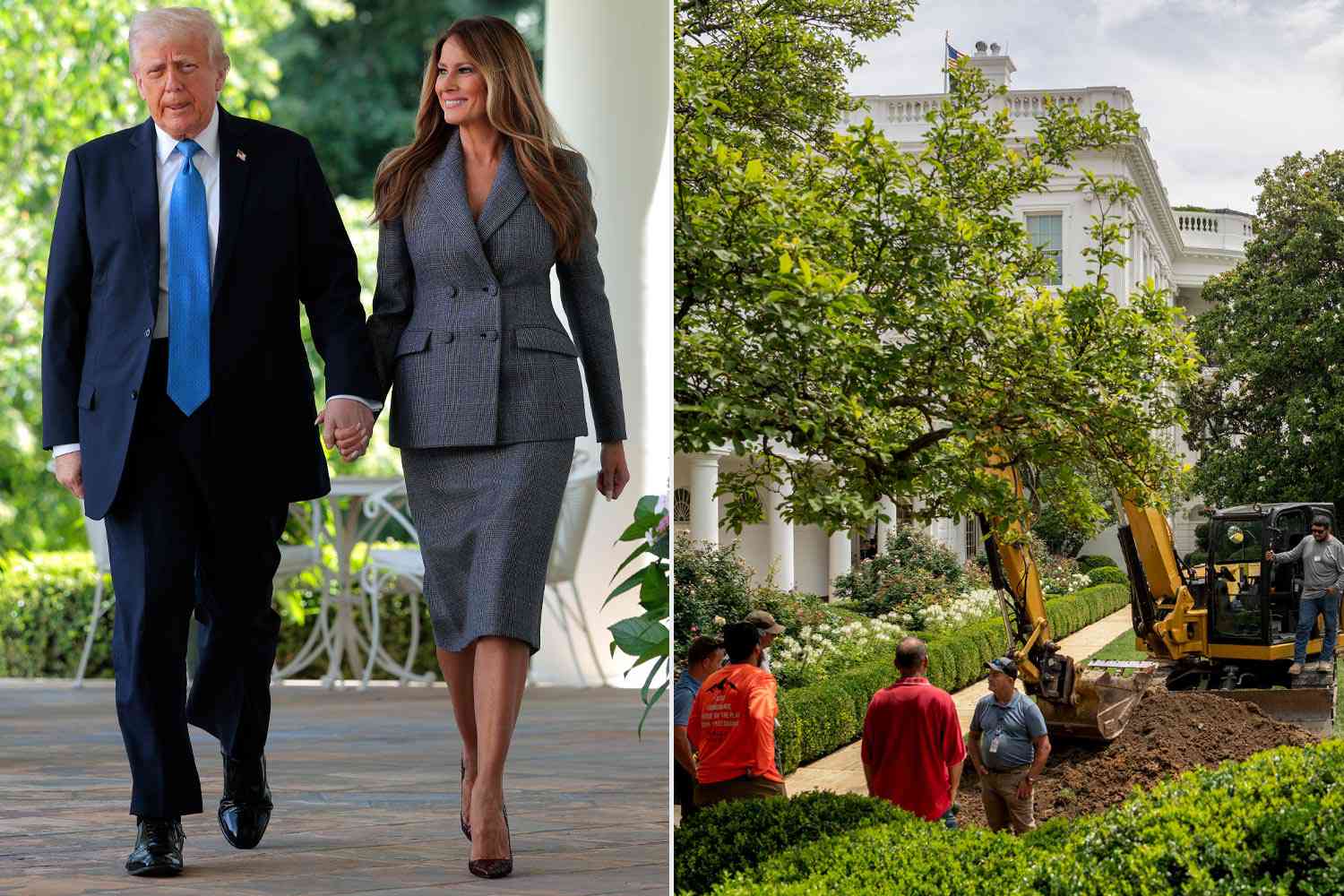 Trump White House Begins Paving Over Rose Garden 5 Years After Melania ...