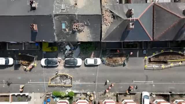 Watch: Moment suspected gas explosion rips through Derbyshire house